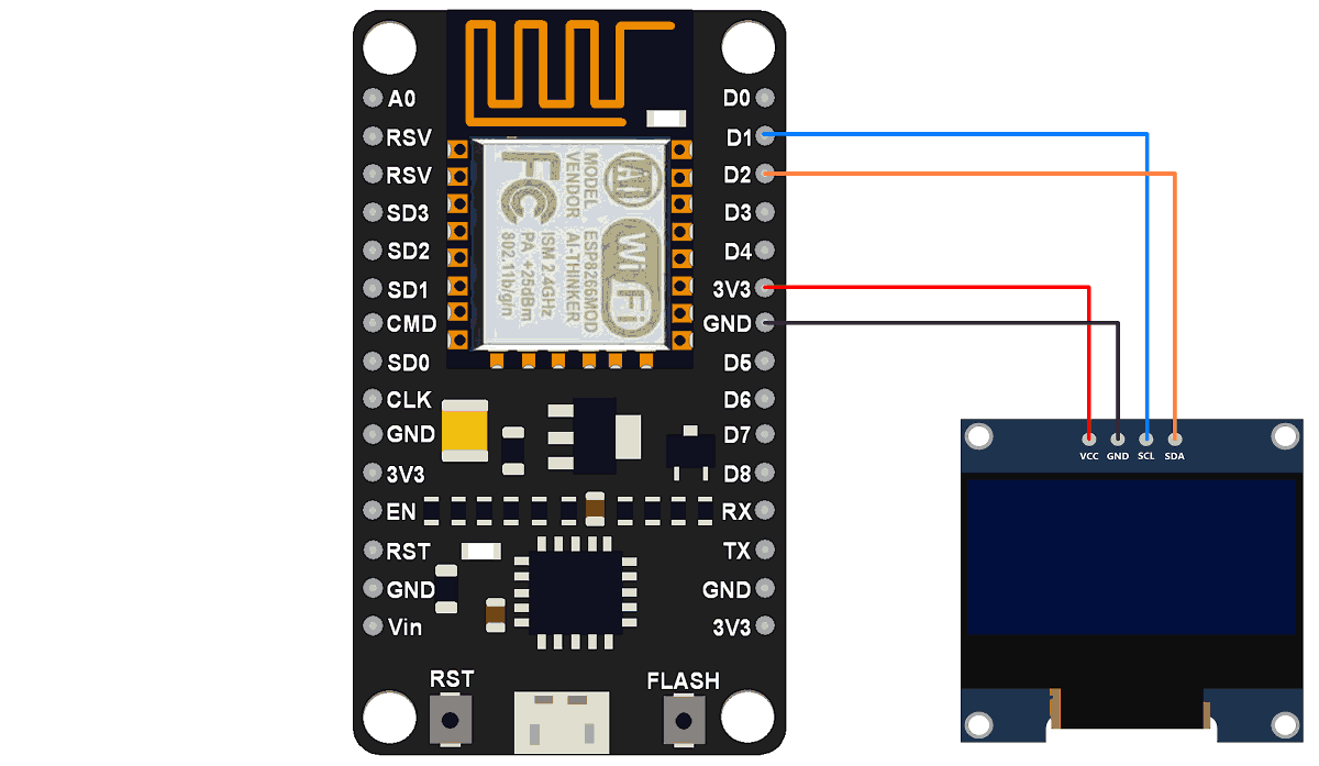 Makerobot Education OLED Graphic Display Interfacing With NodeMCU